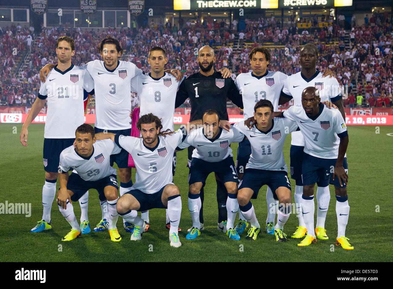 Columbus, Ohio, USA. 10th Sep, 2013. September 10, 2013: The USMNT team ...