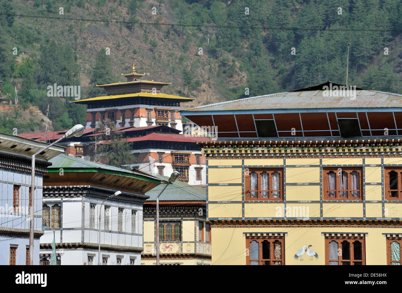 Traditional building, Paro, Bhutan Stock Photo - Alamy