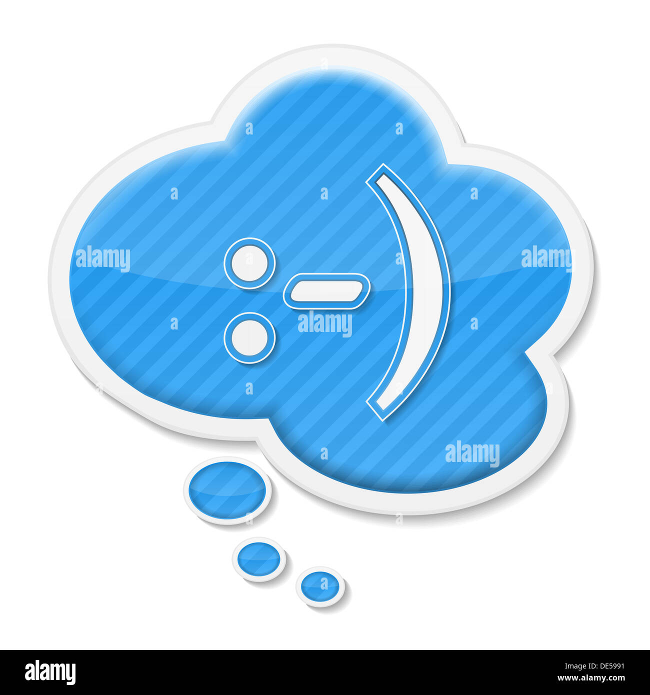 Speech bubble with abstract text smile Stock Photo - Alamy