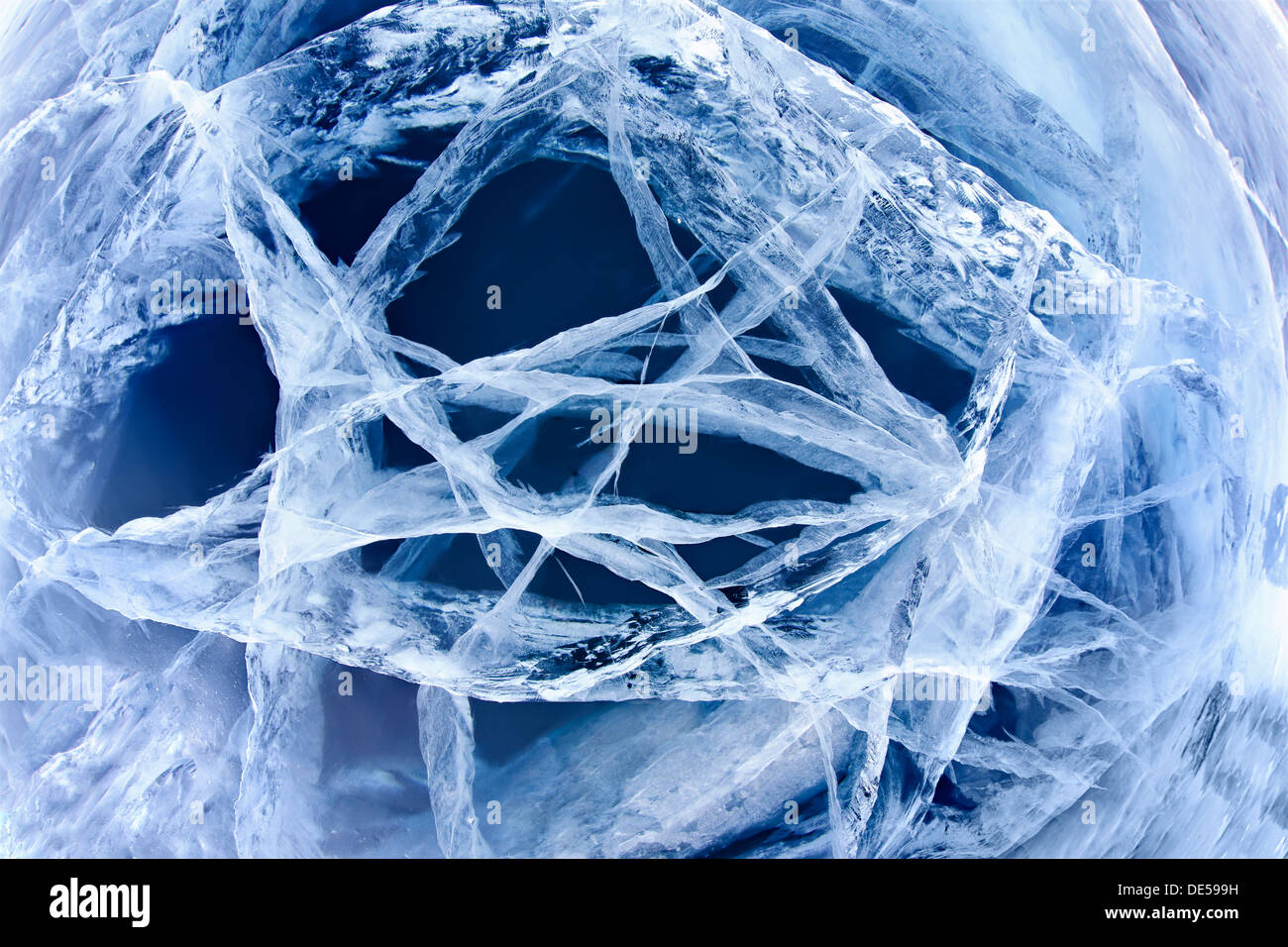 wide angle shot of frozen surface of baikal lake ice Stock Photo - Alamy