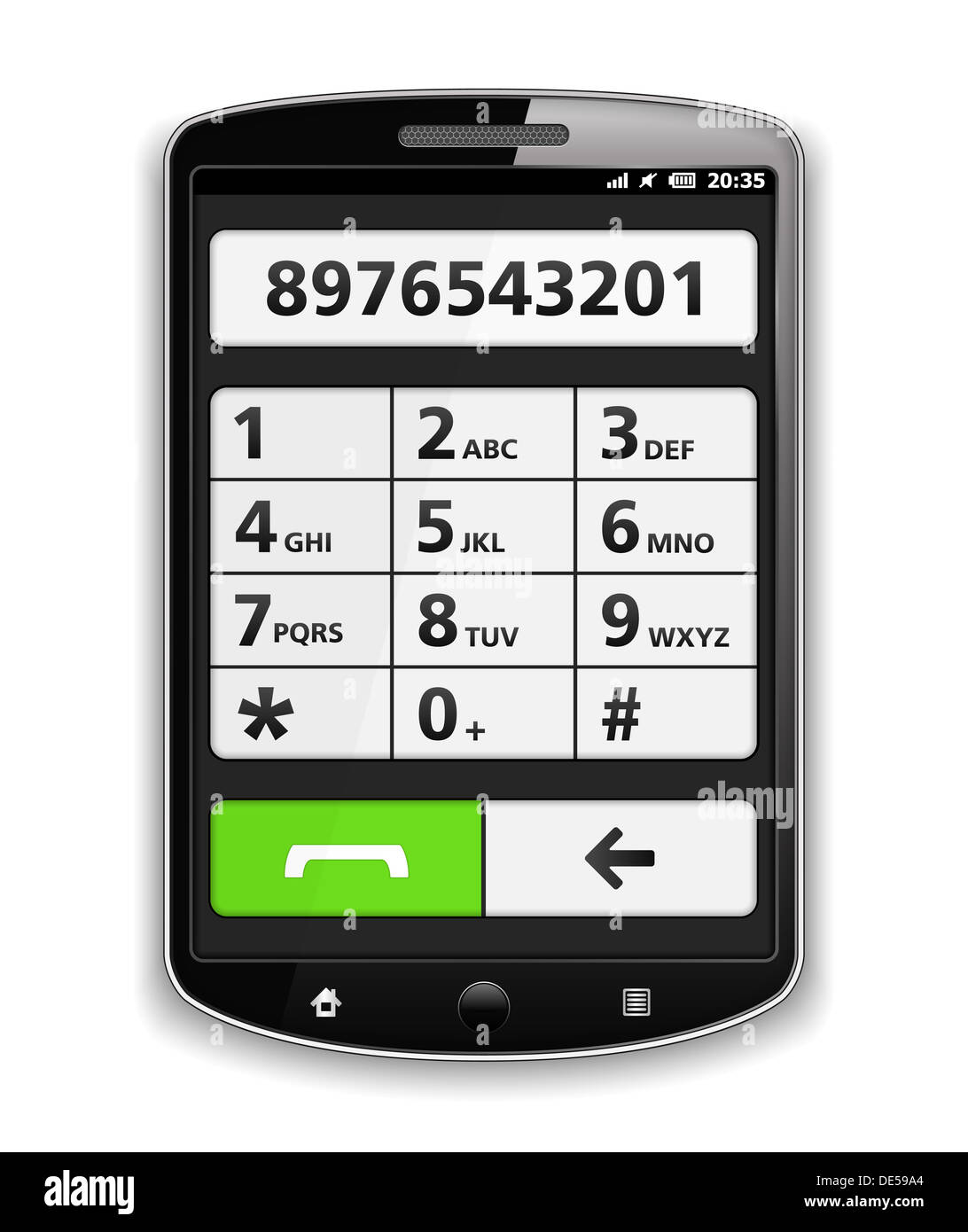 Modern mobile phone with keyboard on the screen Stock Photo - Alamy