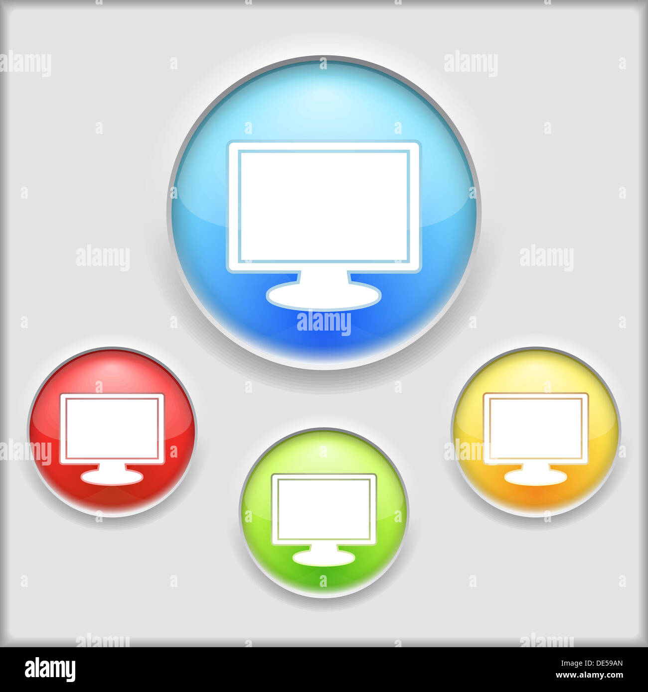 Abstract icon of a computer Stock Photo - Alamy