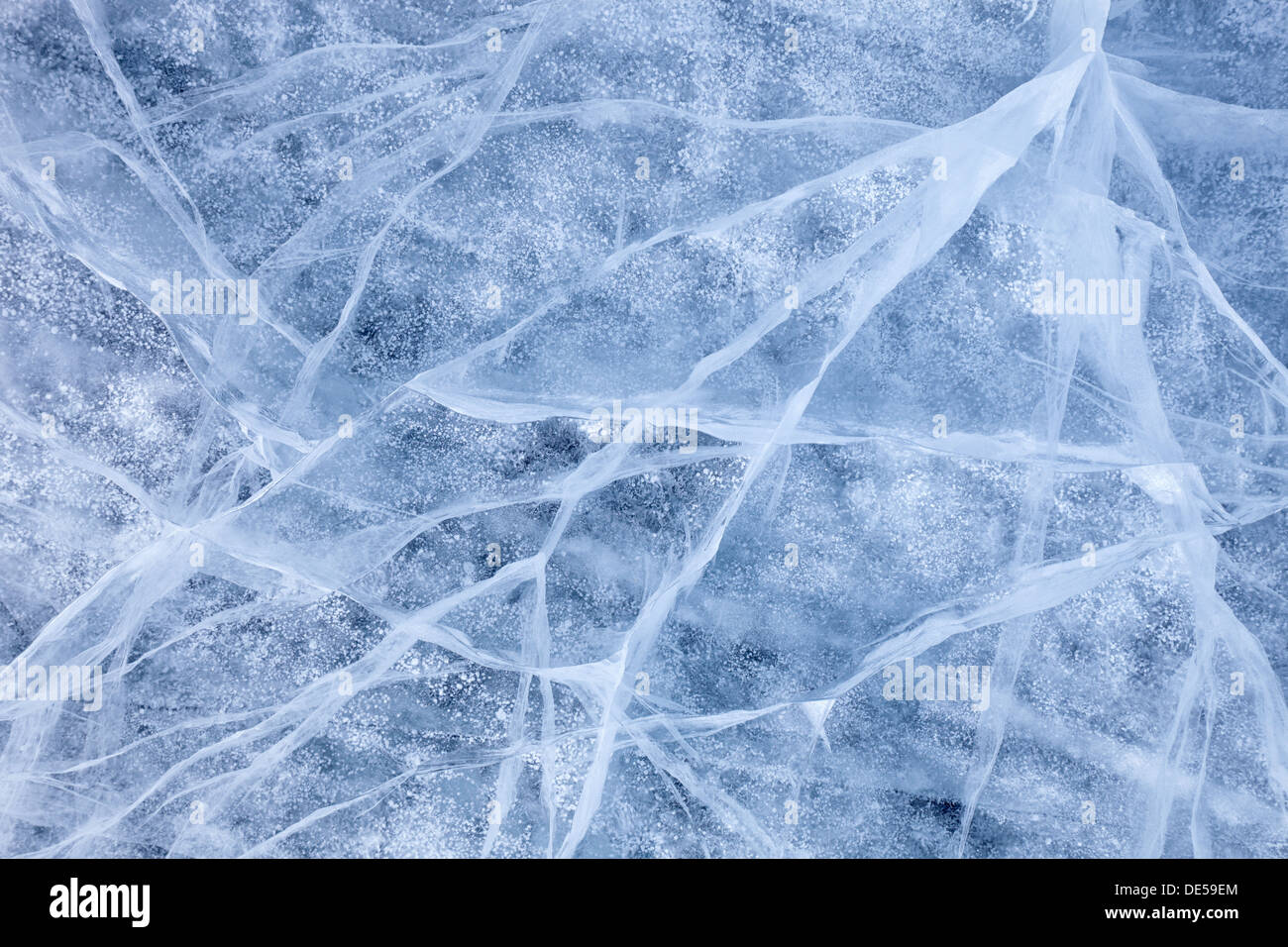 Texture of ice of Baikal lake in Siberia Stock Photo - Alamy