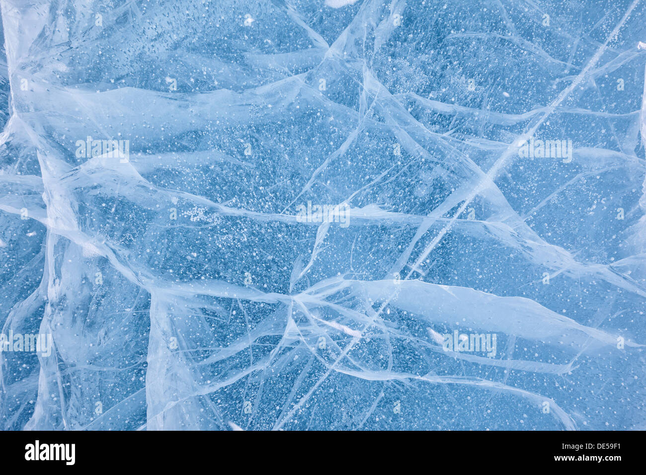 Texture of ice of Baikal lake in Siberia Stock Photo - Alamy