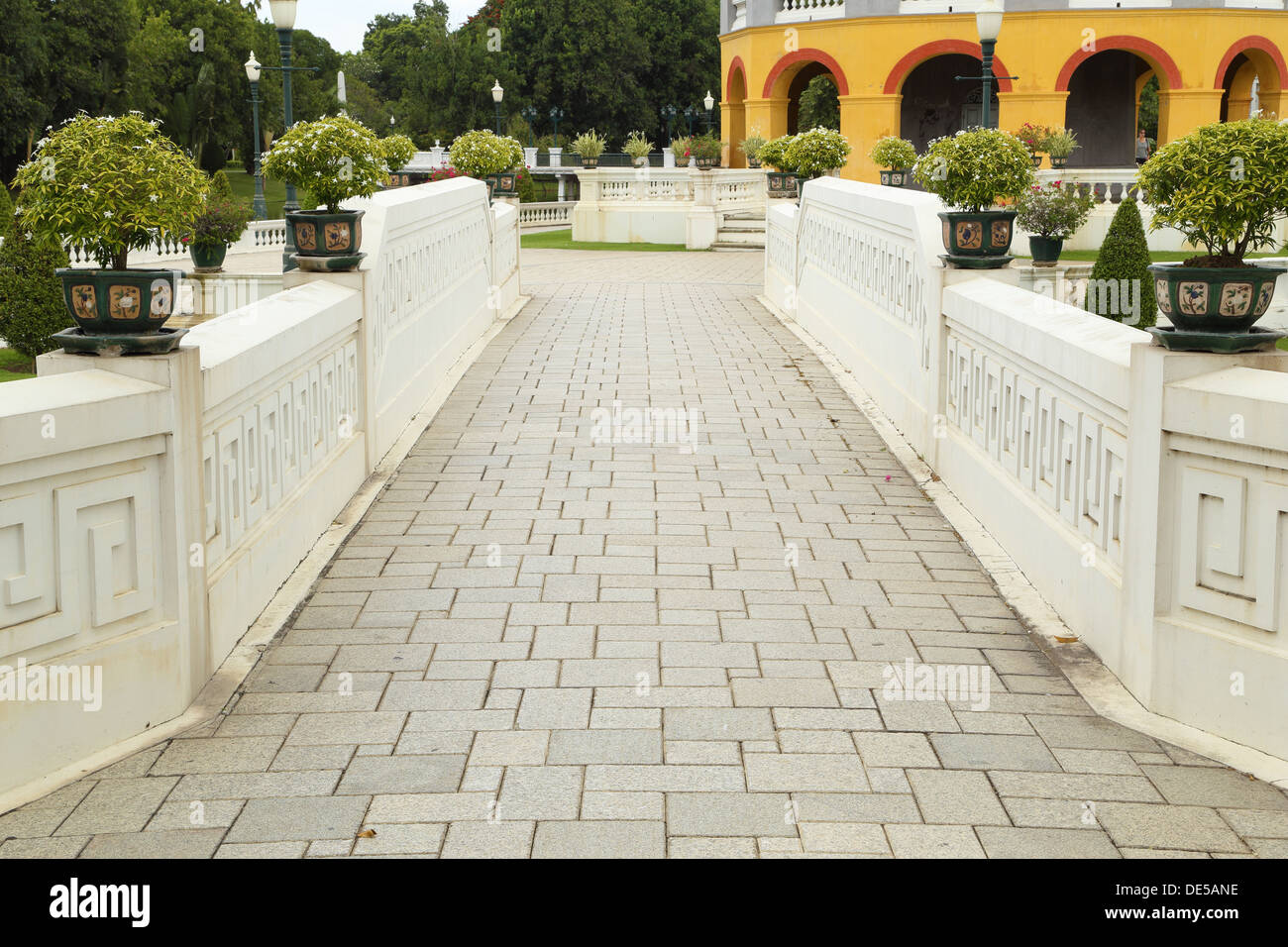 classical stone bridge of the royal palace, Thailand Stock Photo - Alamy