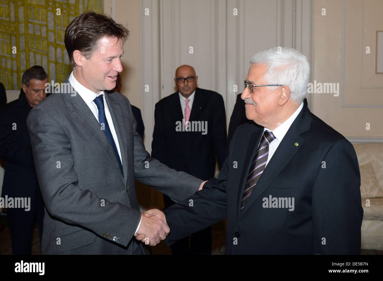 London, London, UK. 11th Sep, 2013. Palestinian President Mahmoud Abbas ...