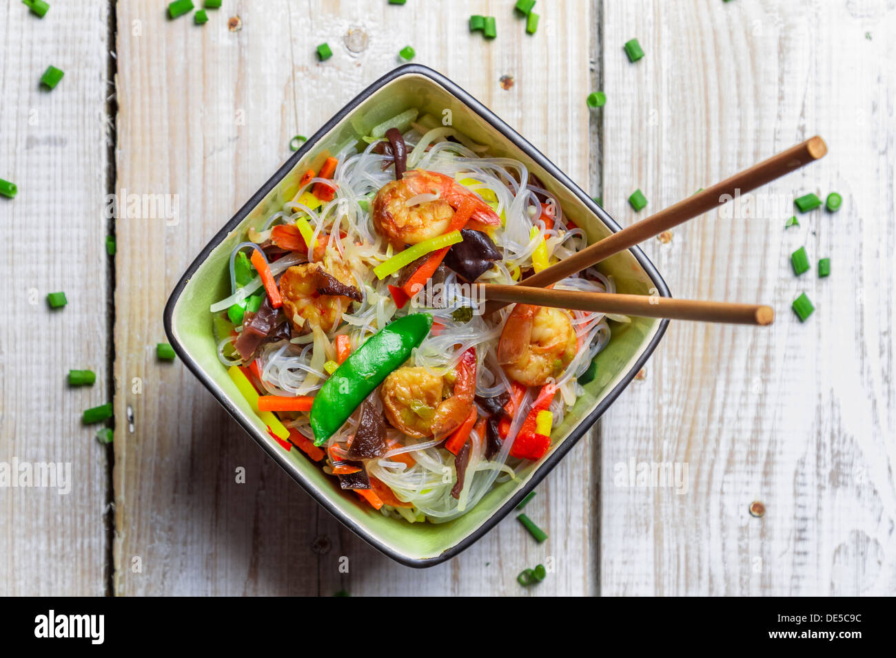 Chinese mix vegetables and rice noodles Stock Photo - Alamy