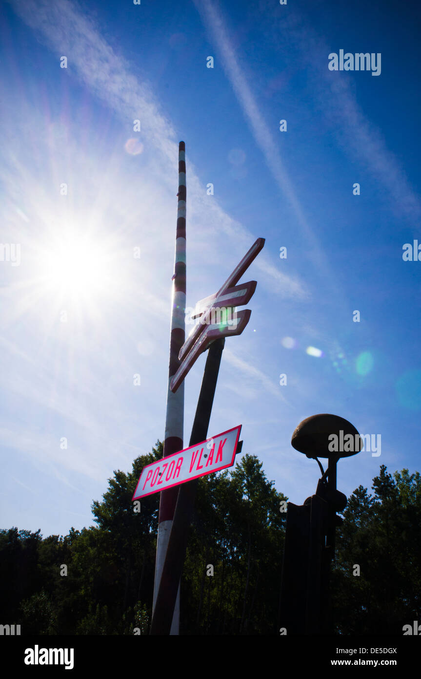 road, railway, level crossing, cross-roads Stock Photo - Alamy