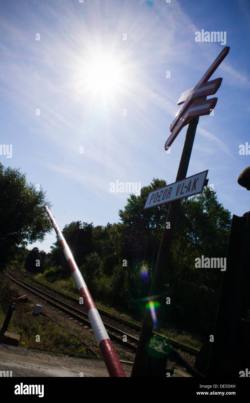 road, railway, level crossing, cross-roads Stock Photo - Alamy