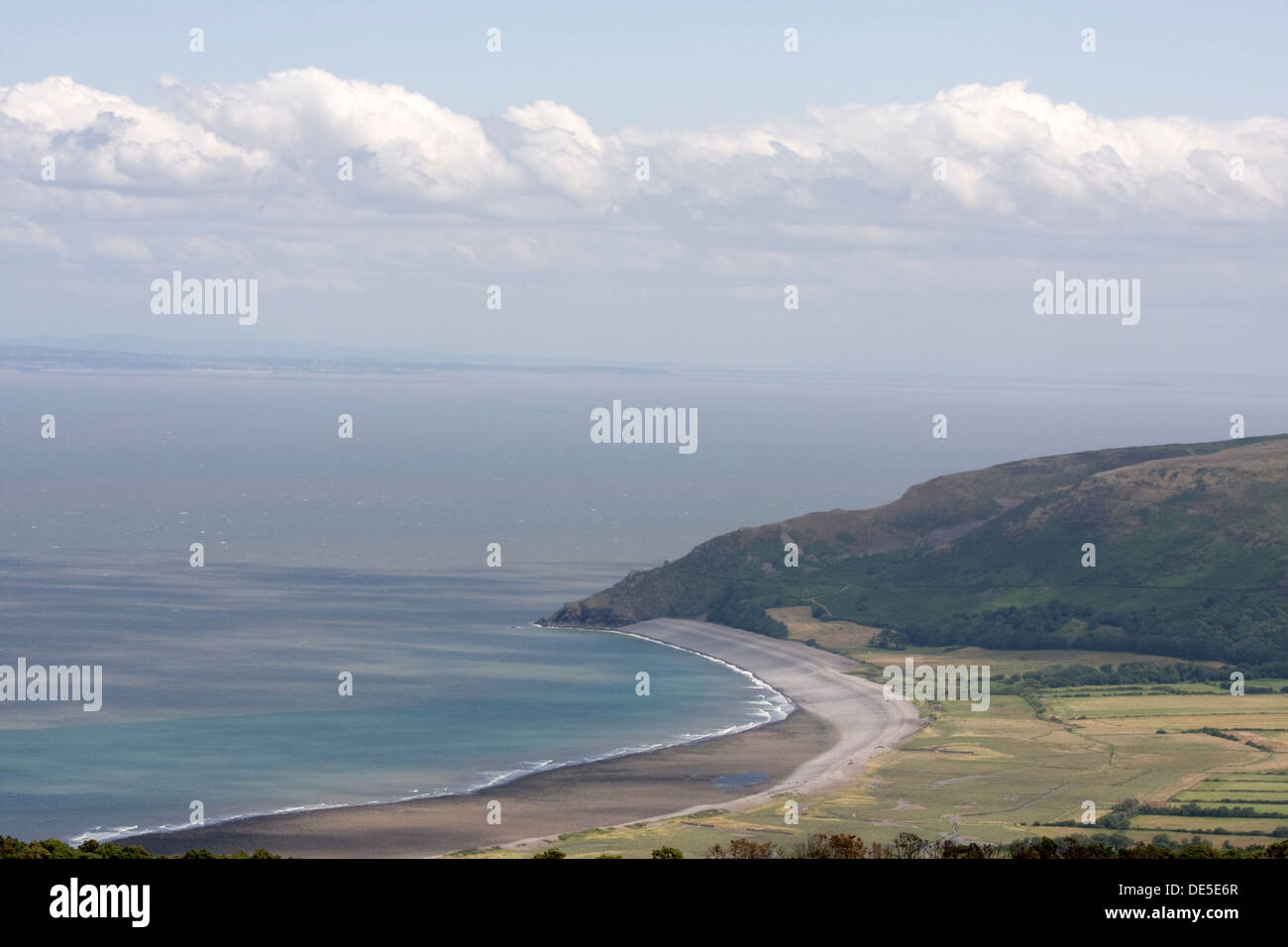 Porlock Bay, towards Hurlstone Point, Exmoor, Somerset, England, UK ...