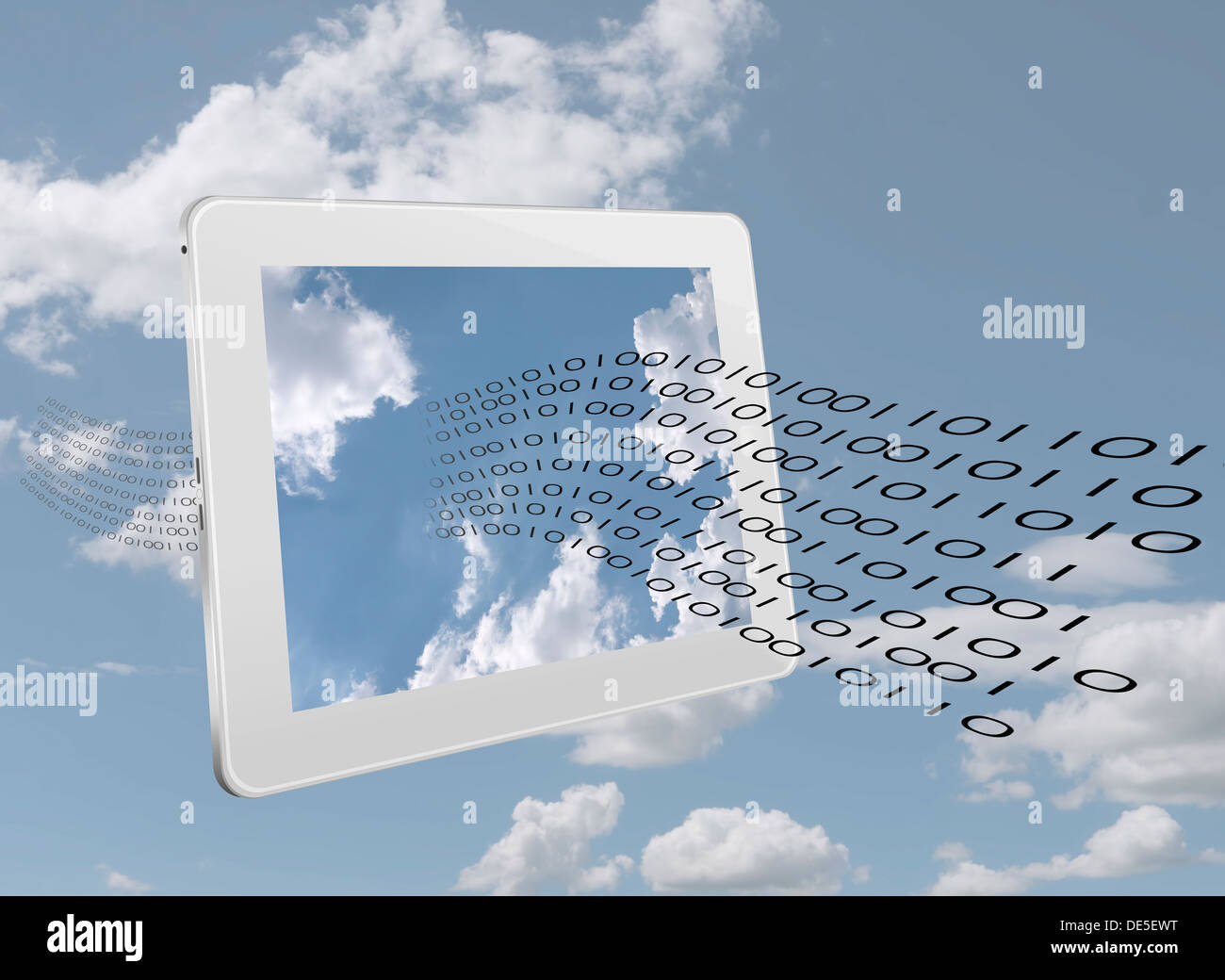 Data stream - generic tablet Stock Photo - Alamy