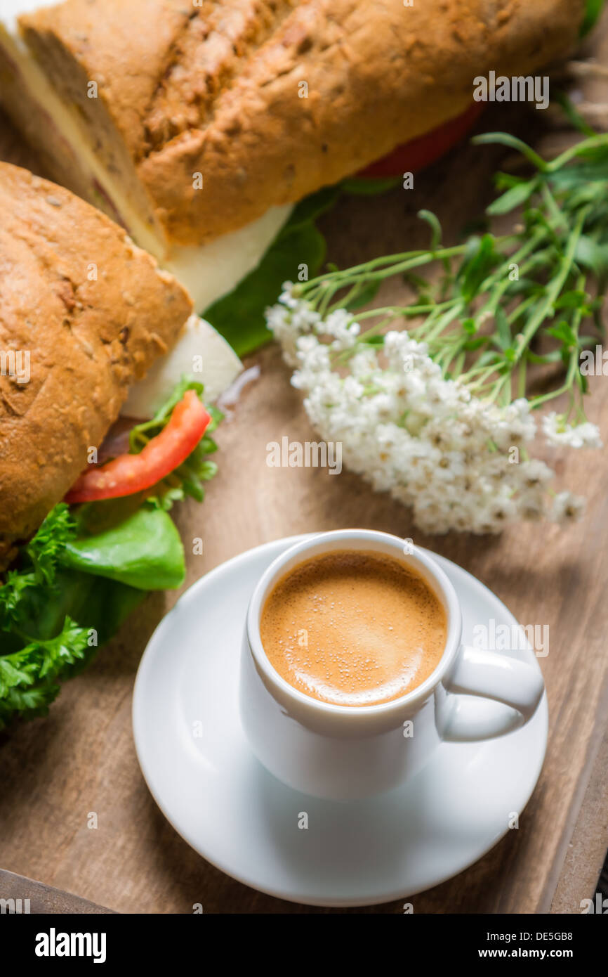 Coffee and sandwich hi-res stock photography and images - Alamy