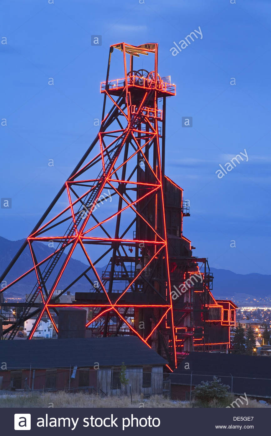 Mine Headframe Butte Montana Usa Stock Photos & Mine Headframe Butte ...
