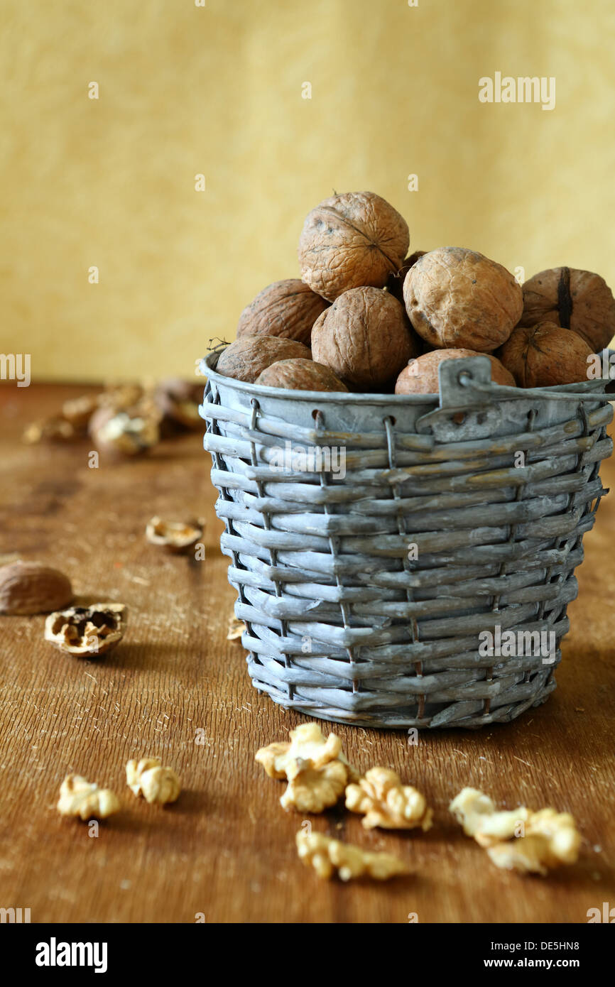 Walnut shells in bucket hi-res stock photography and images - Alamy