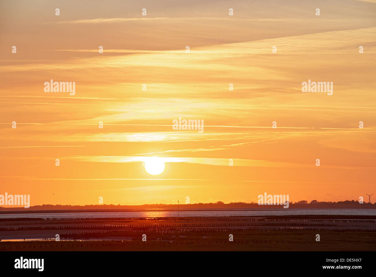 Sunset on the North Sea Stock Photo - Alamy