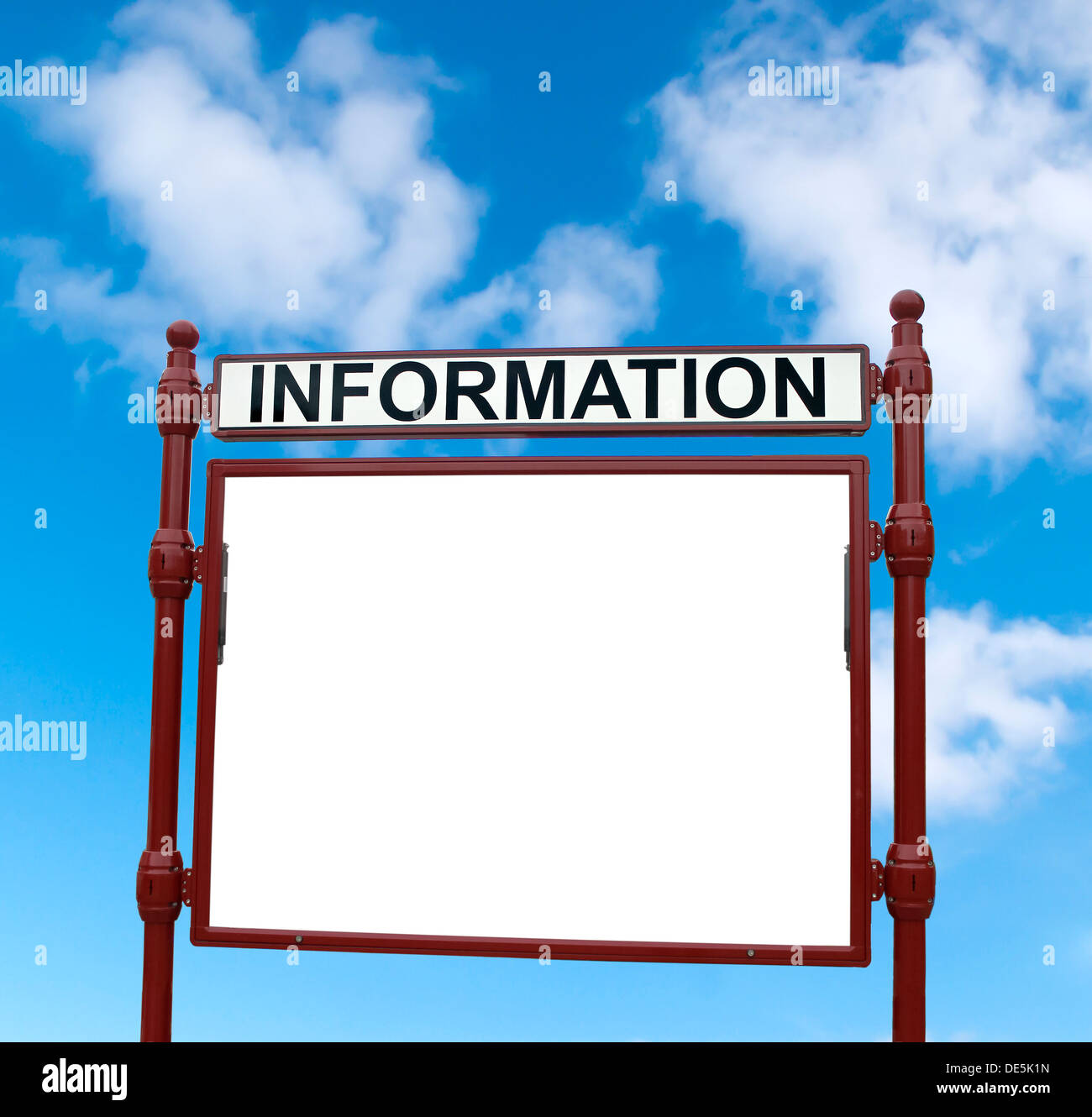 Information billboard on the sky background Stock Photo - Alamy