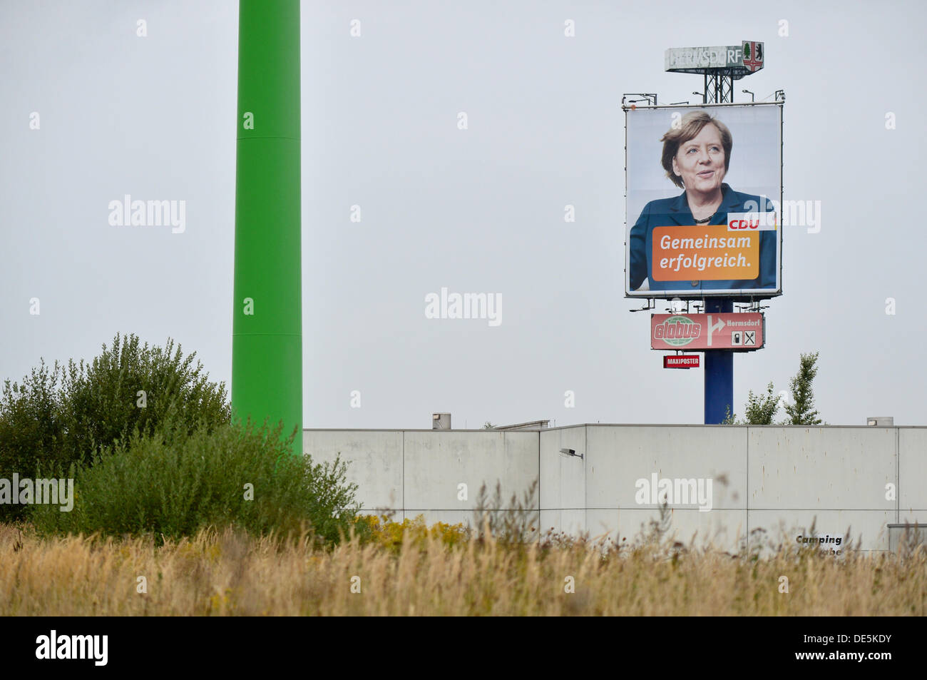 An election poster of the Christian Democratic Union (CDU), featuring ...