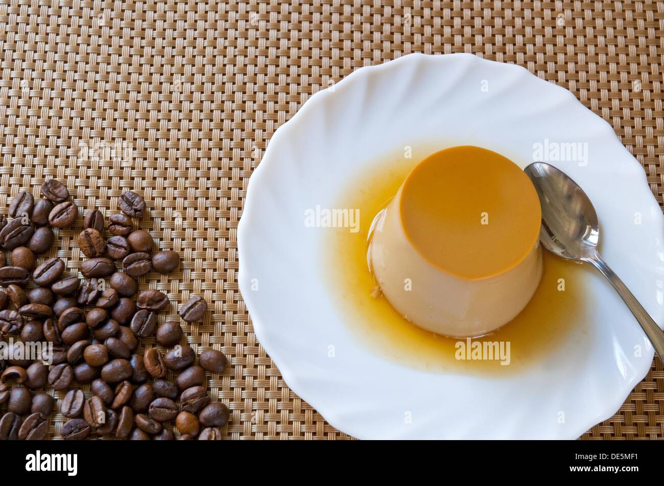 Coffee creme caramel Stock Photo - Alamy