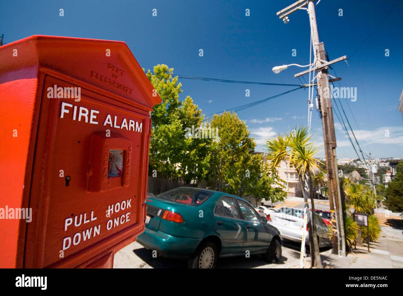 Street fire alarm hi-res stock photography and images - Alamy