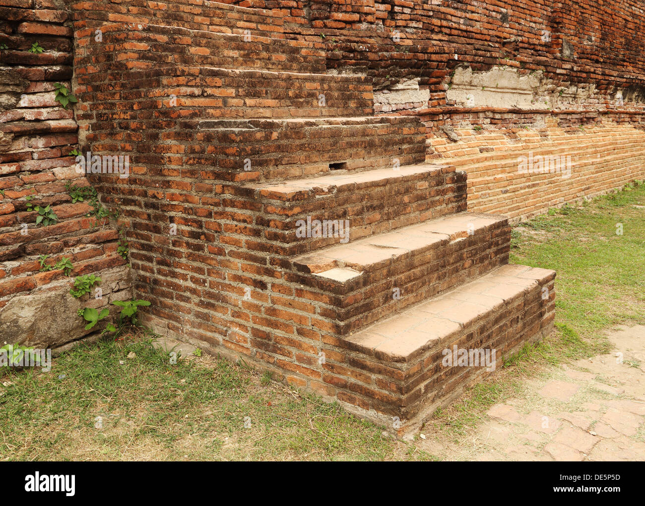 old brick stairs in ancient temple Stock Photo - Alamy