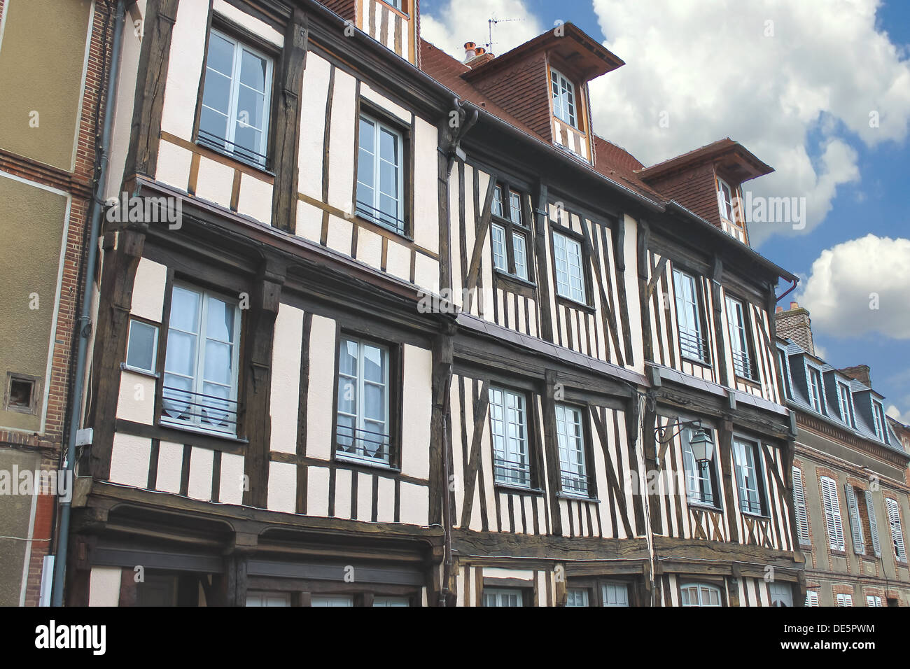 French wooden house in the traditional style Stock Photo - Alamy