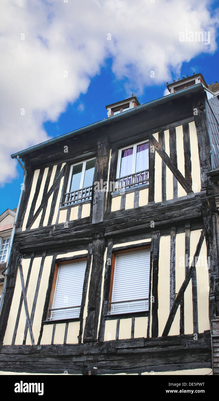 French wooden house in the traditional style Stock Photo - Alamy