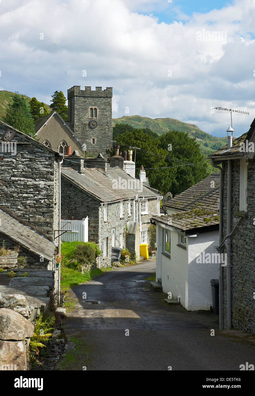 The village of Chapel Stile, Langdale, Lake District National Park ...