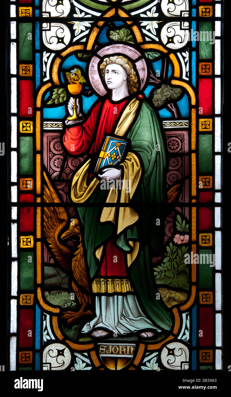 Saint John stained glass, St. John the Evangelist Church, Shenton ...