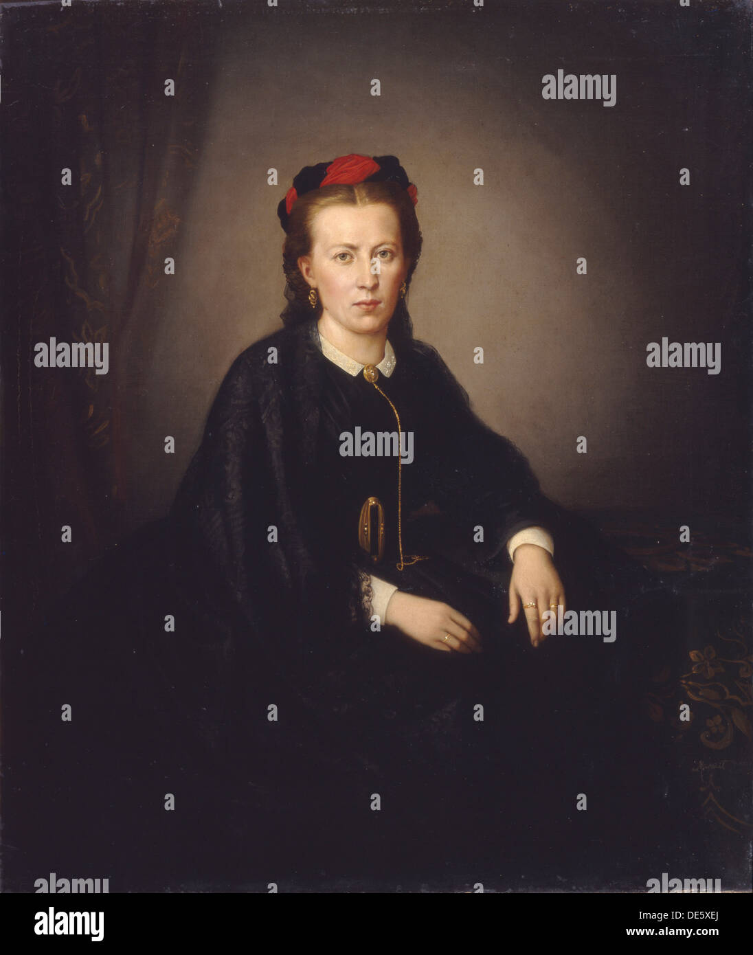 Portrait of a Woman. Artist: Makart, Hans (1840-1884 Stock Photo - Alamy