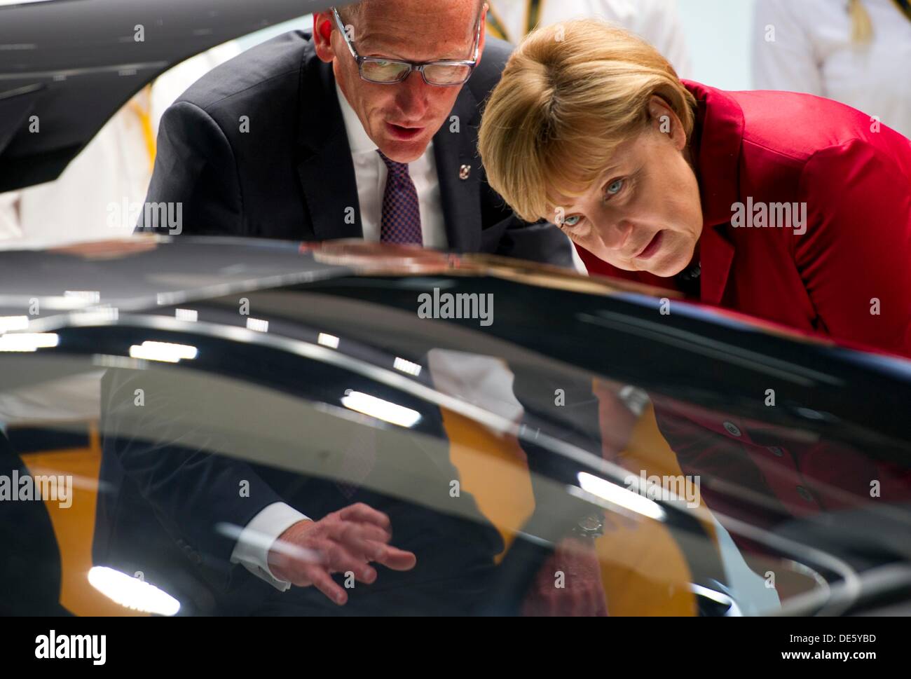 Frankfurt, Germany. 12th Sep, 2013. German Chancellor Angela Merkel ...