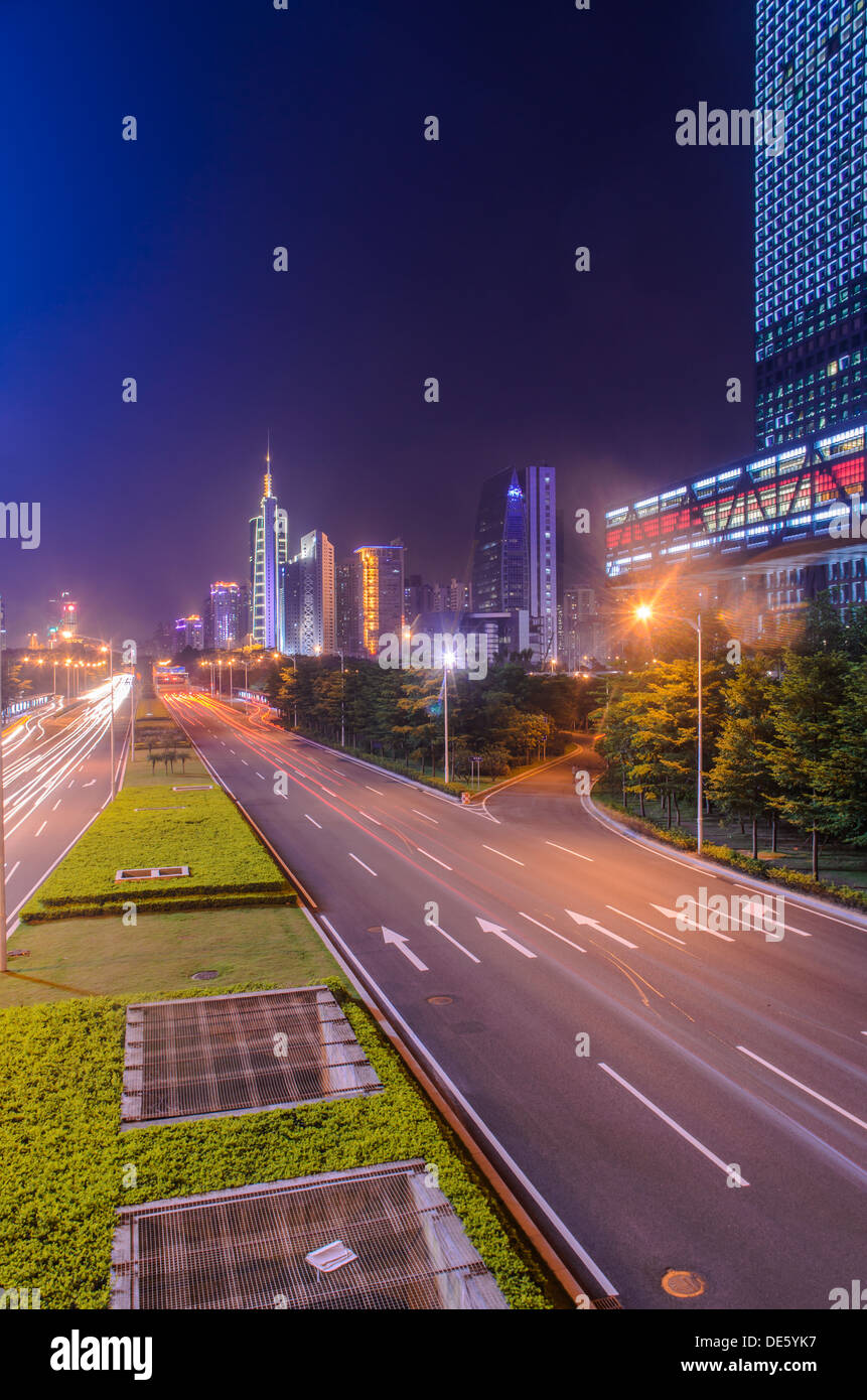 Night illuminated shenzhen traffic street hi-res stock photography and ...