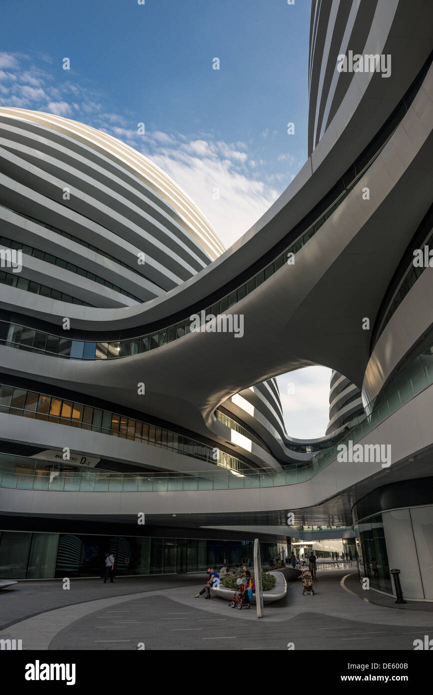 Zaha hadid architects galaxy soho beijing china hi-res stock ...