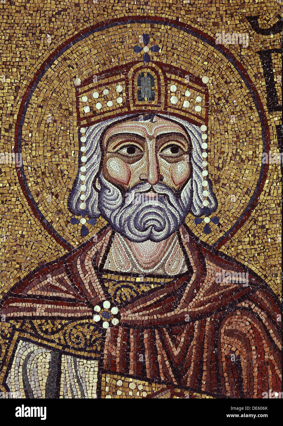 King David (Detail of Interior Mosaics in the St. Mark's Basilica ...