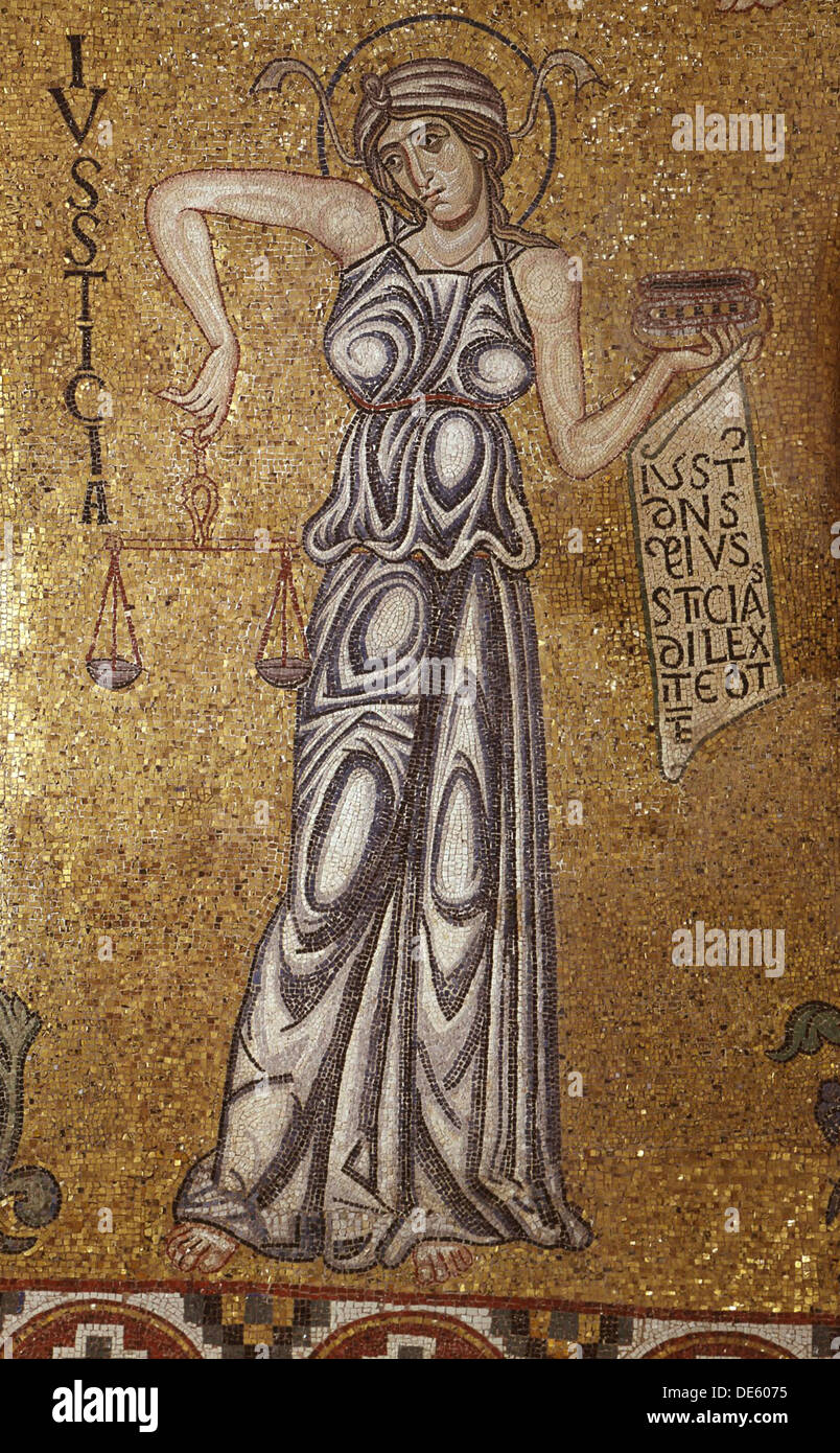 Justice (Detail of Interior Mosaics in the St. Mark's Basilica), 12th ...
