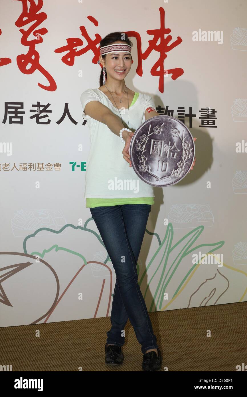 Taipei, China. 11th Sep, 2013. Actress Ning Chang attends public ...