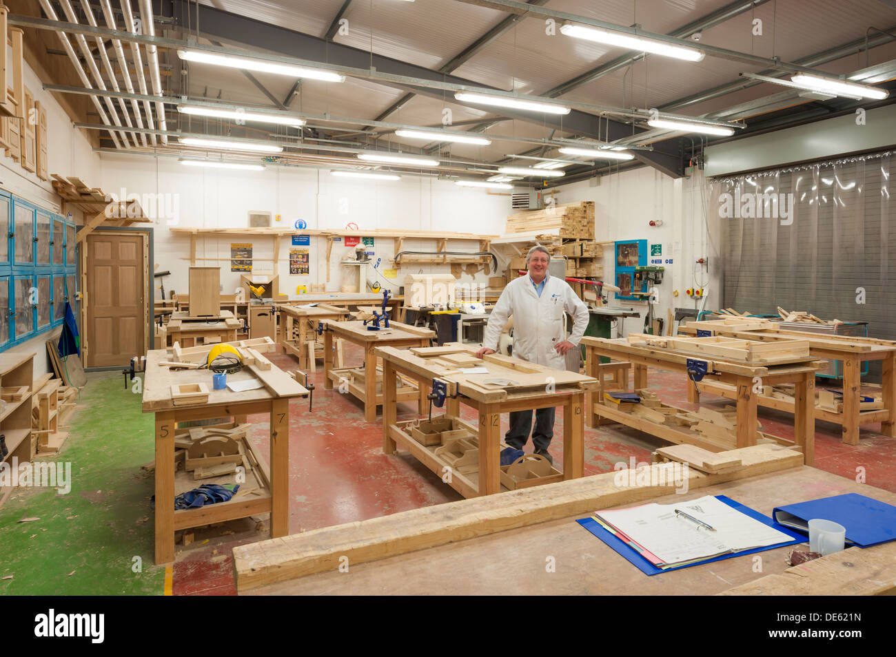 A woodwork and joinery training facility for inmates at one of Her ...