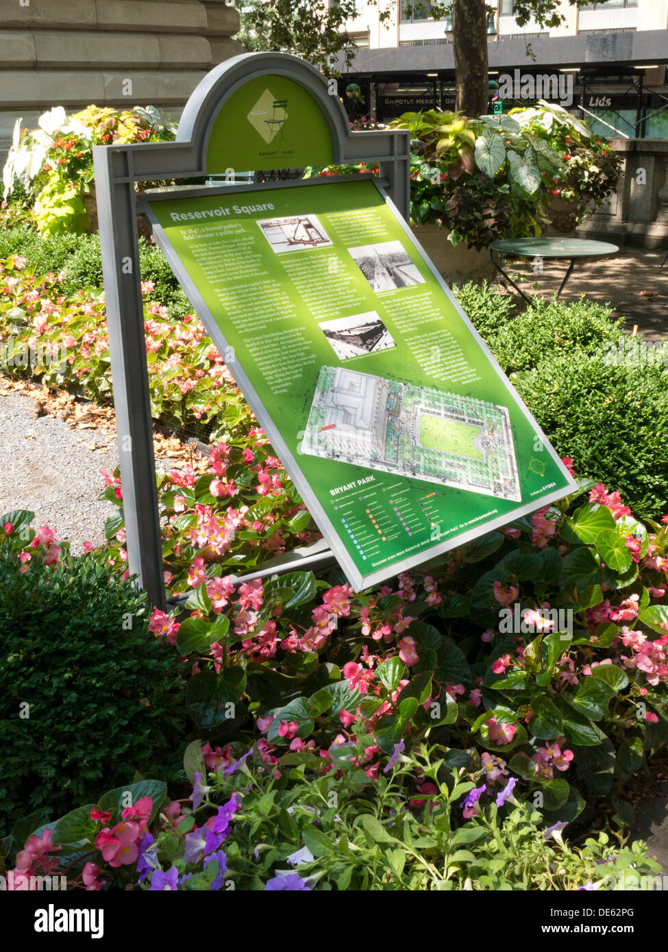 Historical Information Sign, New York Public Library, NYC Stock Photo ...