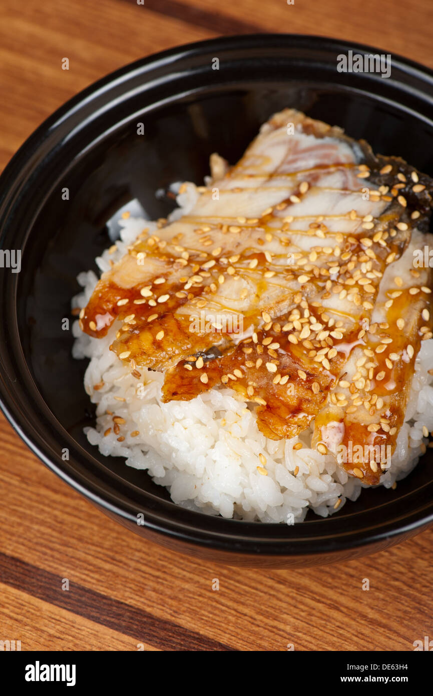 eel with rice Stock Photo - Alamy