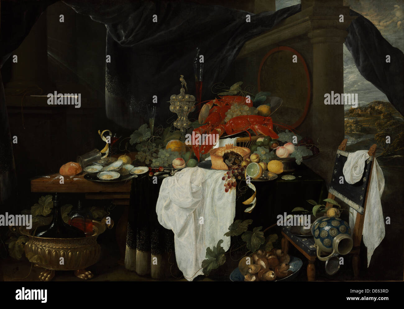 Pronk Still Life with Fruit, Oyters, and Lobsters, c. 1640. Artist ...