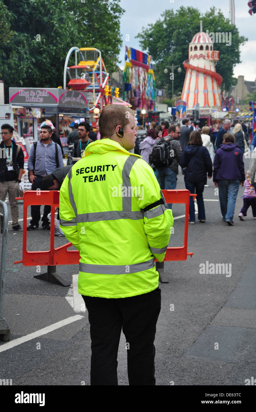 Security guard, St. Giles fair, Oxford Stock Photo - Alamy