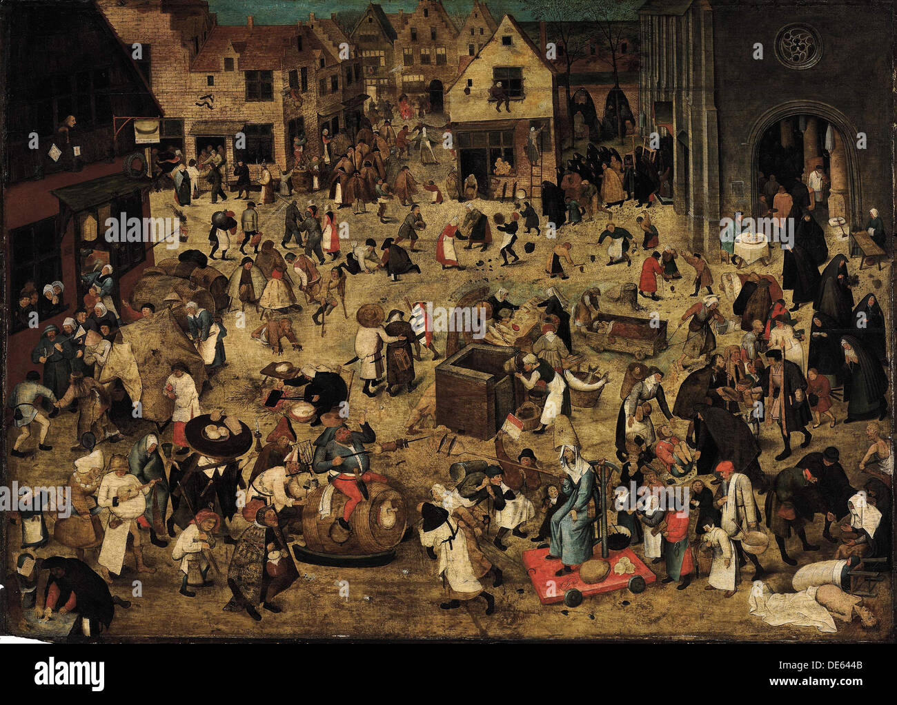 The Combat between Carnival and Lent, c. 1560. Artist: Brueghel, Pieter ...