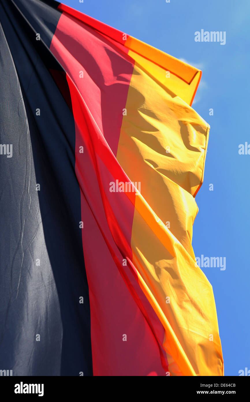 Hoppe Garden, Germany, National flag of Germany Stock Photo - Alamy