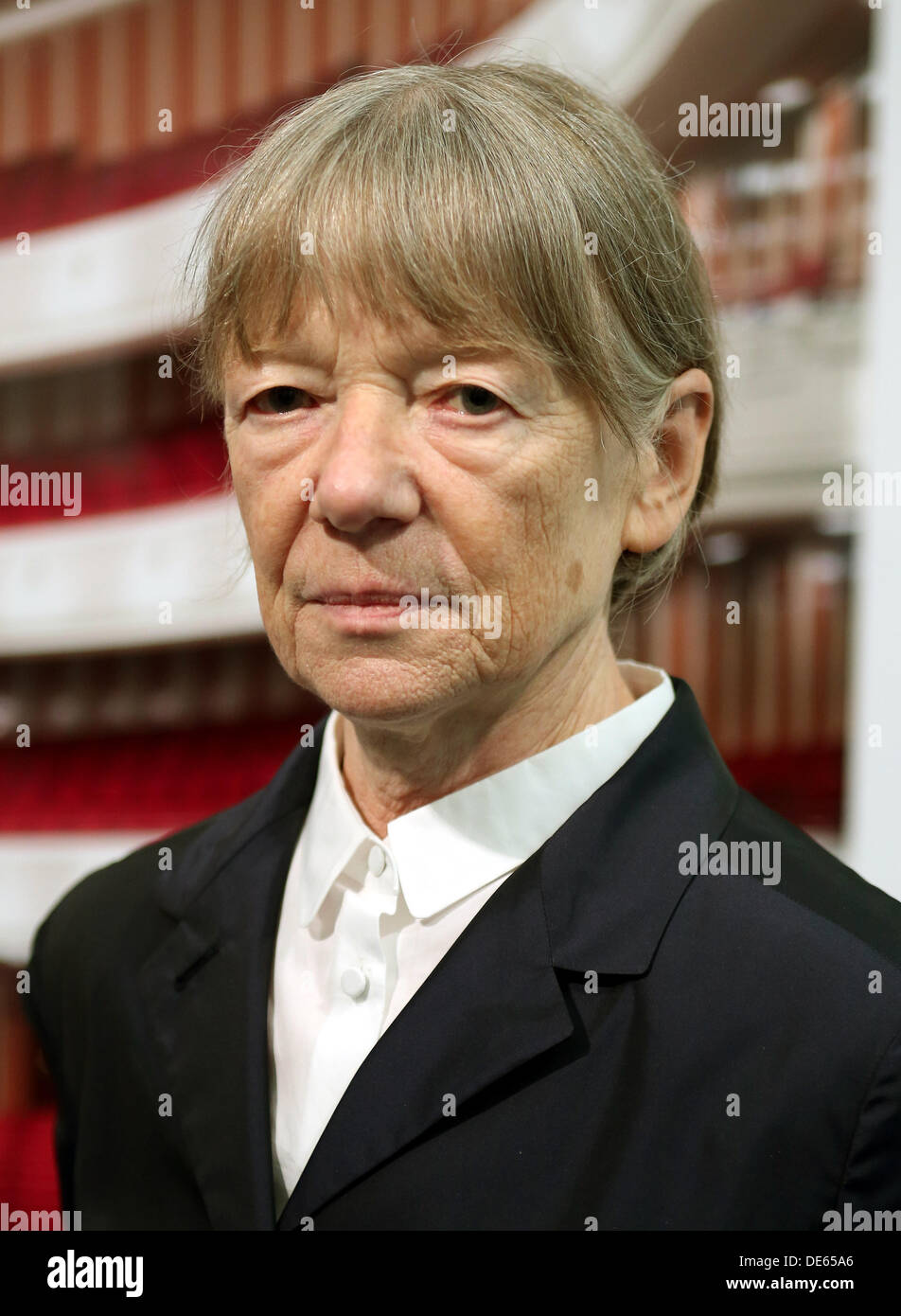 Photographer Candida Hoefer poses in front of her photo 'Deutsche Oper ...
