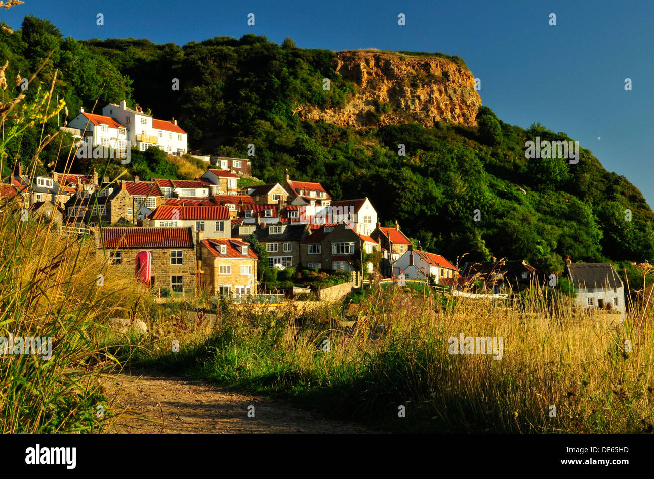Runswick Bay Cottages Stock Photo - Alamy