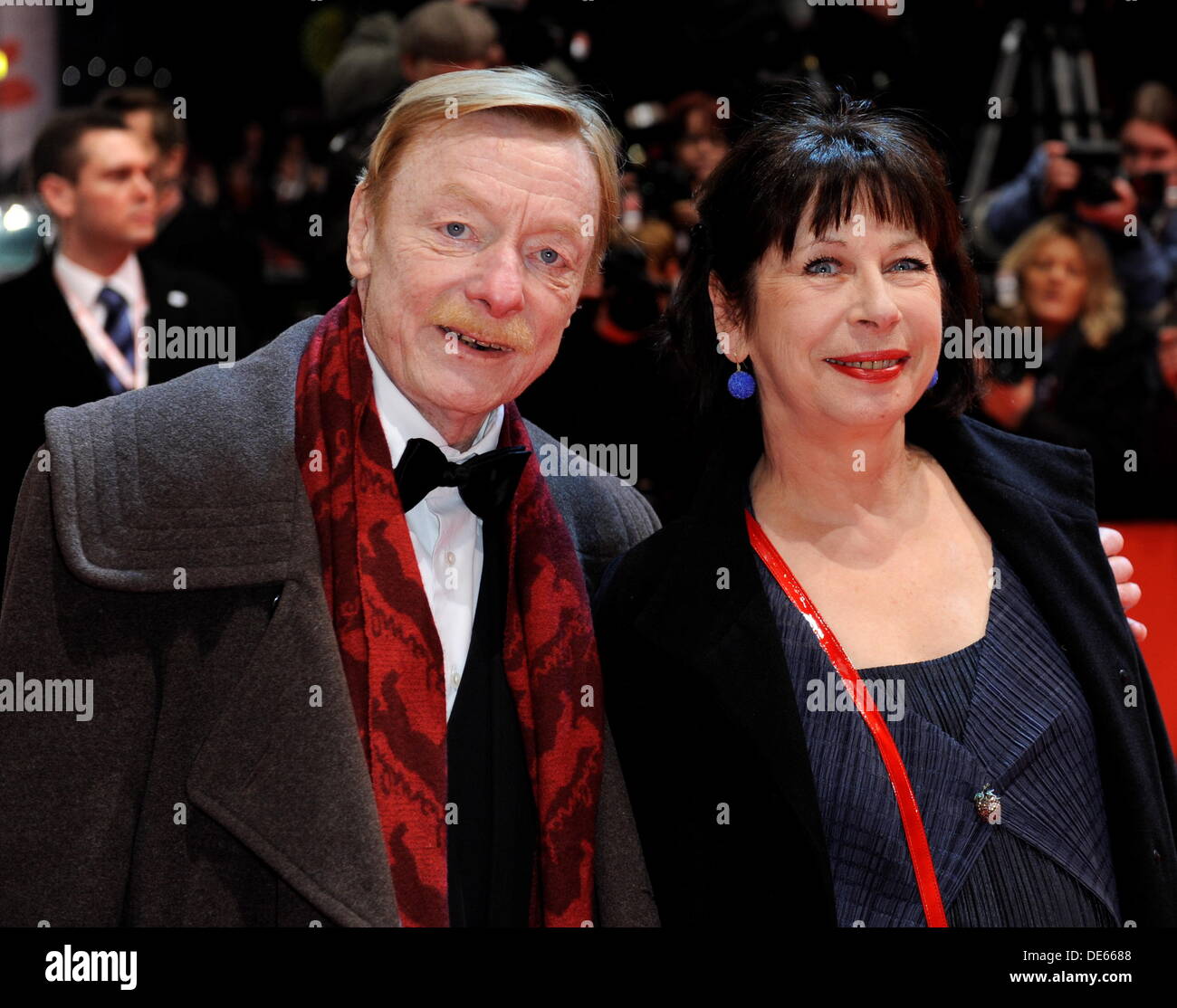German actor Otto Sander and his wife, actress Monika Hansen, arrive at ...