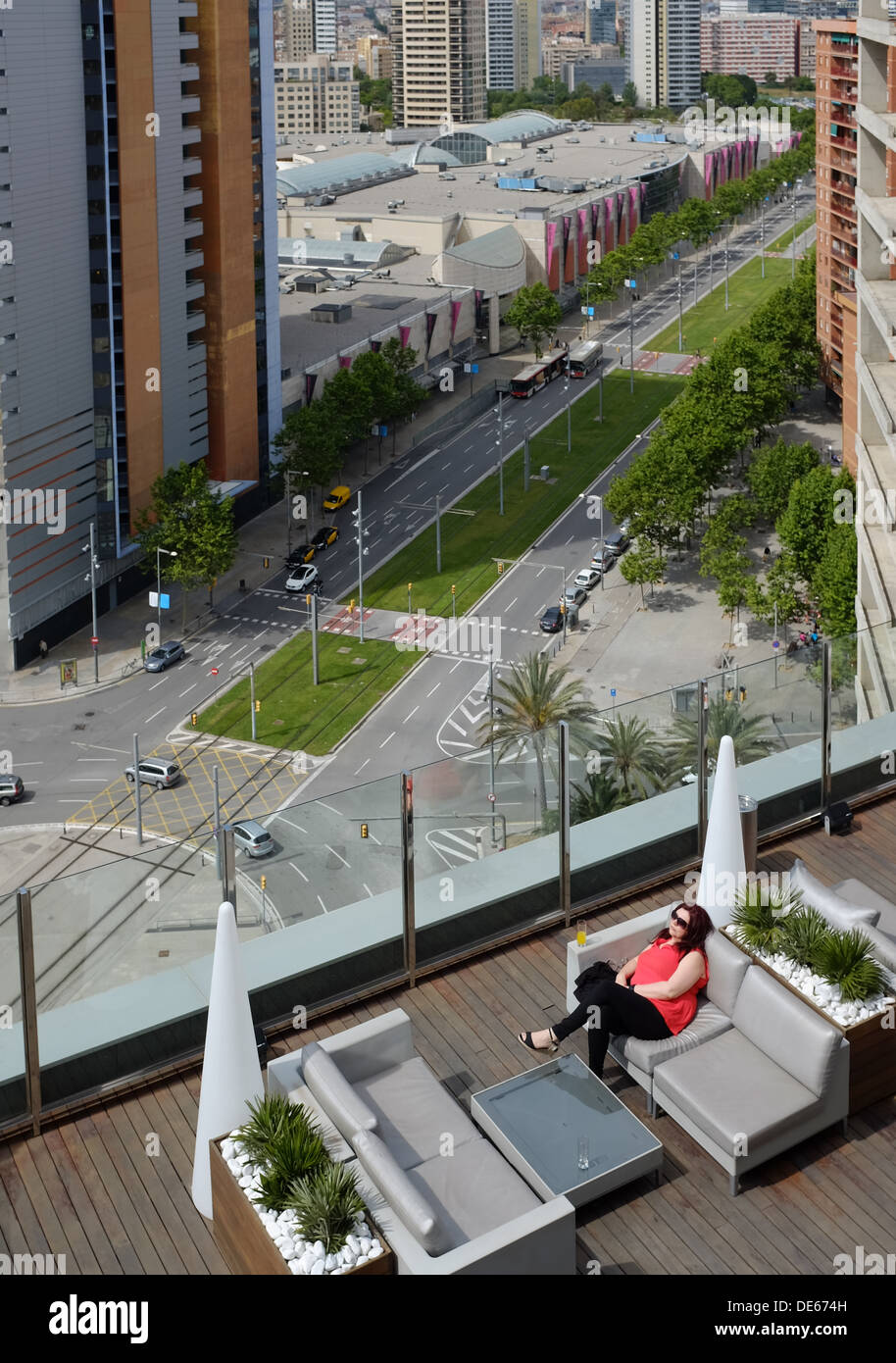 Street scenes around the Avenida Diagonal, Barcelona, Spain Stock Photo ...