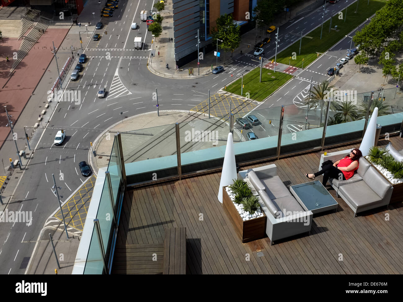 Street scenes around the Avenida Diagonal, Barcelona, Spain Stock Photo ...