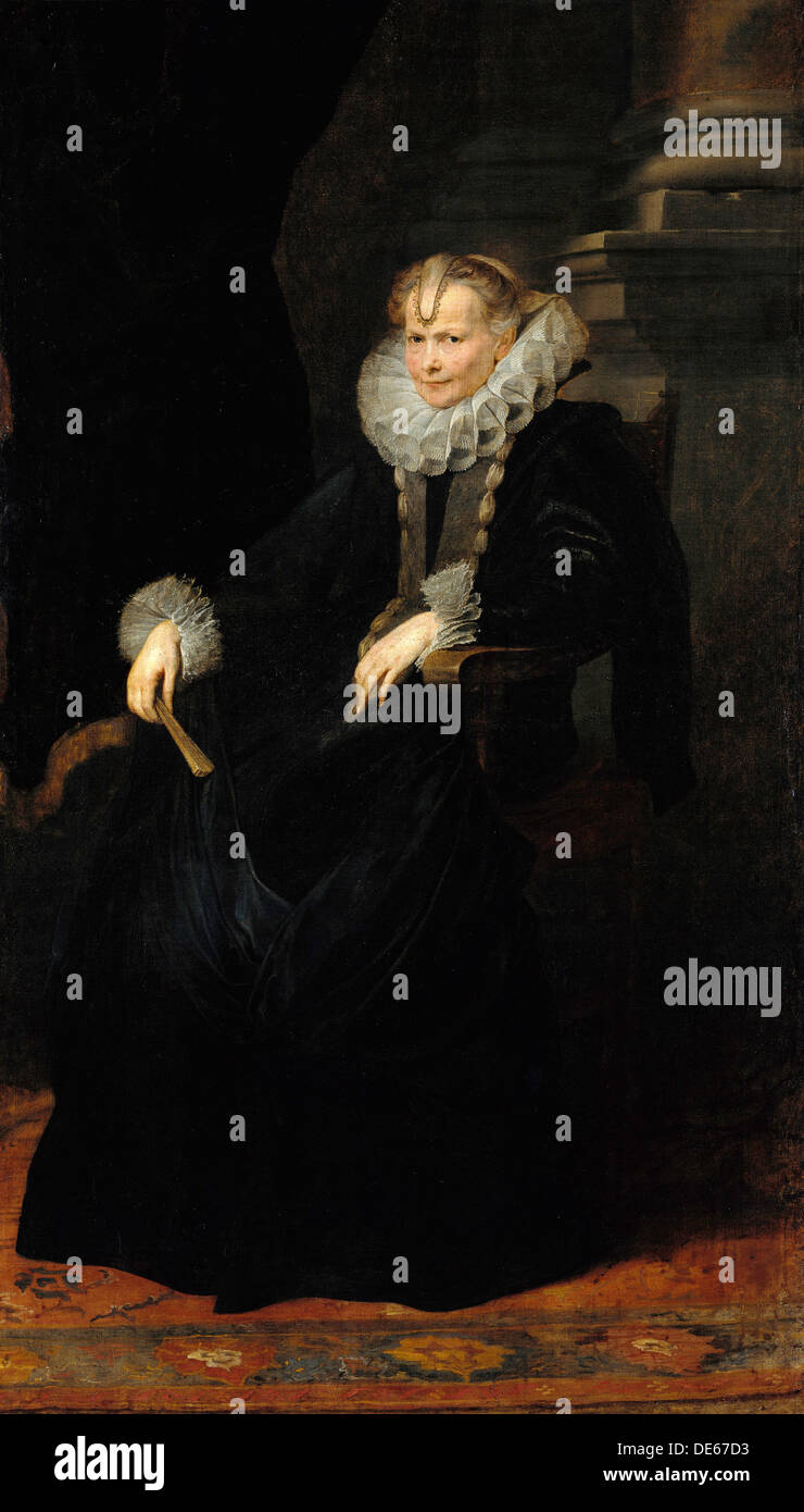 Portrait of a Genovese Lady, c. 1621. Artist: Dyck, Sir Anthonis, van ...