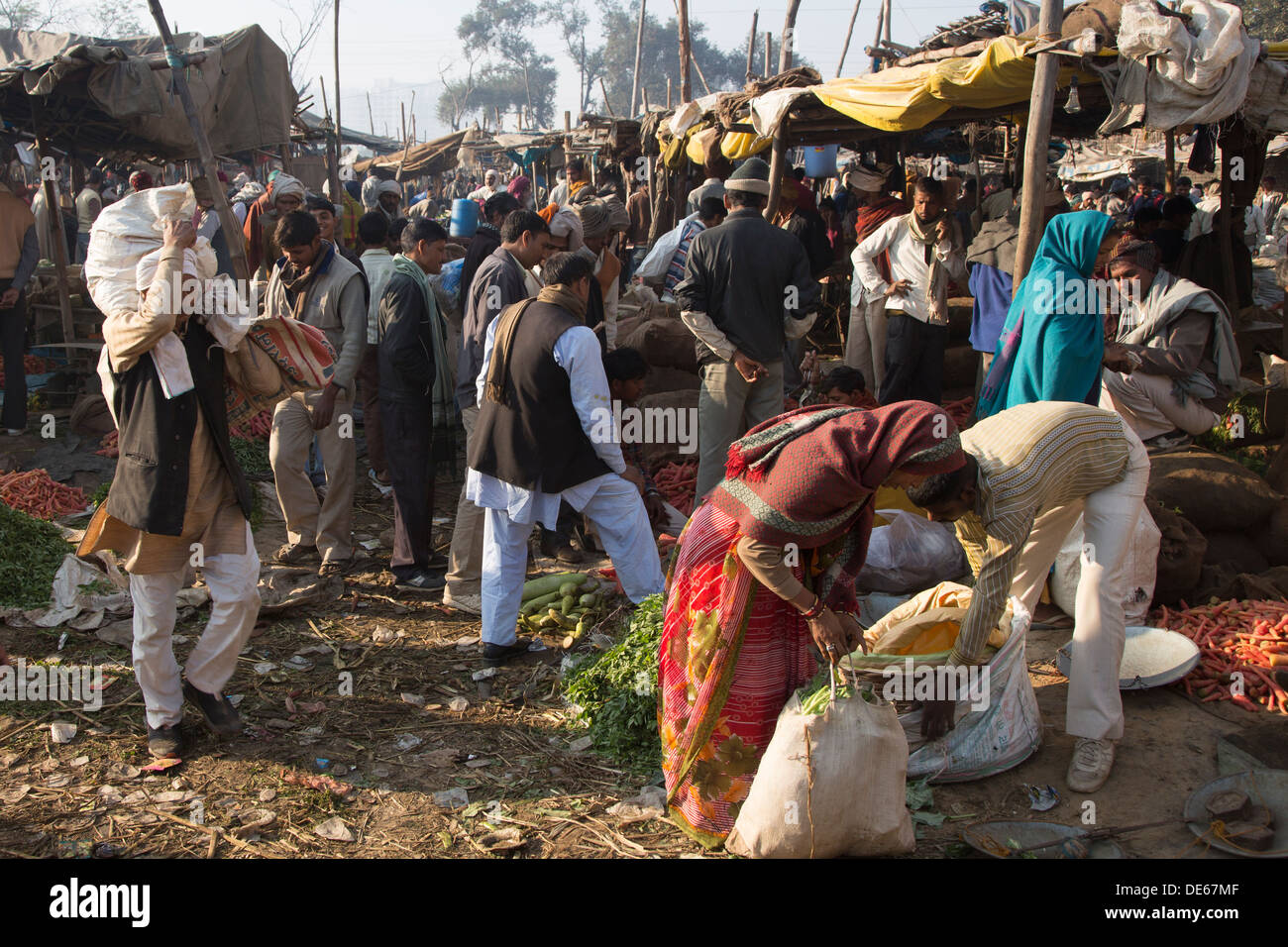 India, Uttar Pradesh, Agra, vegetable market Stock Photo - Alamy