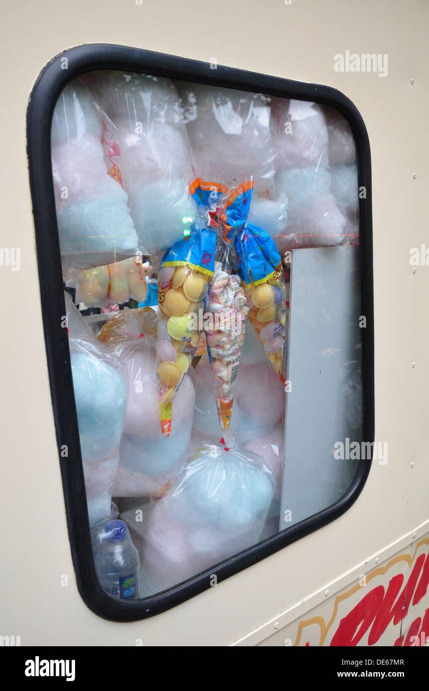 Sweets in window Stock Photo - Alamy